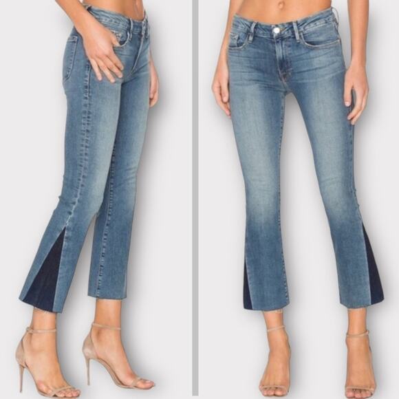 Frame Denim | Jeans | Frame Le Crop Mini Boot Two Tone 26 | Poshmark